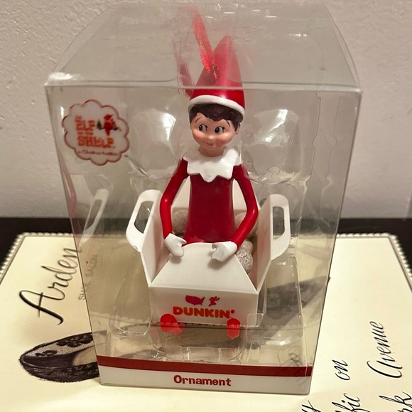Dunkin Donuts | Holiday | Dunkin Elf On The Shelf Red Ornament | Poshmark